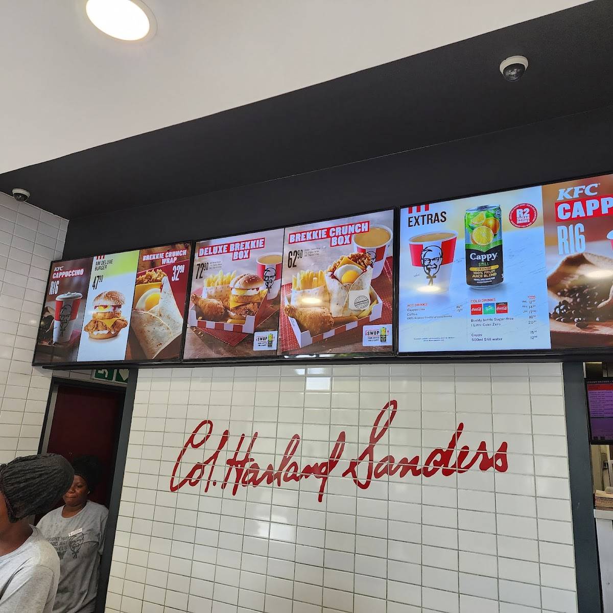 Menu at KFC Hatfield Gateway restaurant, Pretoria, Francis Baard St