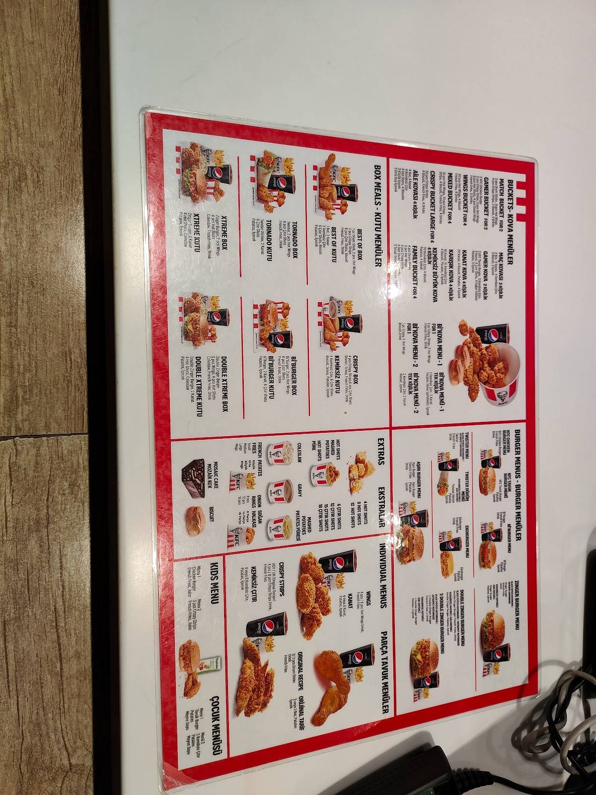Menu at KFC, Istanbul, Yalı Köşkü Cd. No: 22/1