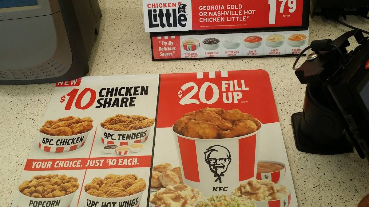 Carta de comida rápida KFC, Orlando, Central Florida Pkwy