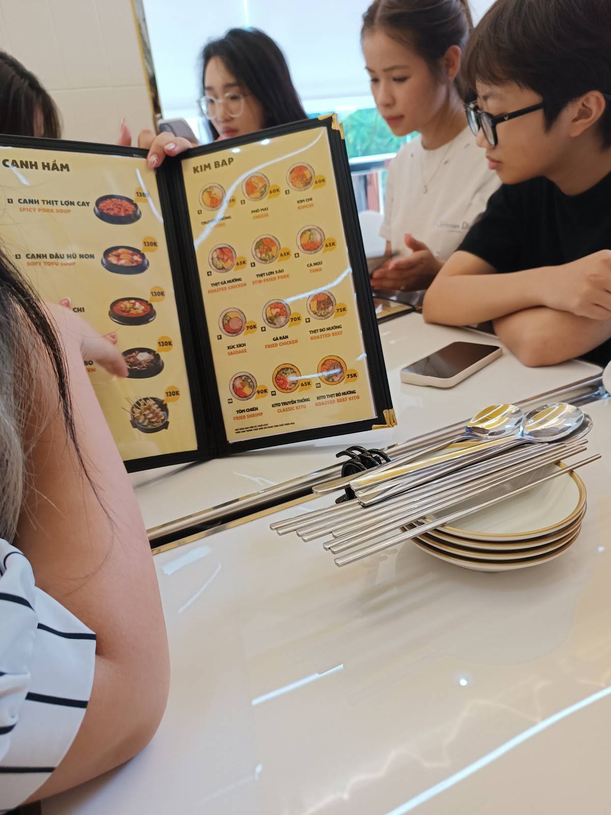 Menu at Kimmari Chicken (Chùa Láng) restaurant, Hanoi