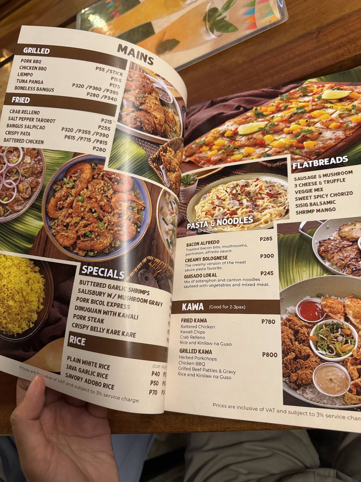 Menu at KUBU Restaurant + Bar, Cebu City