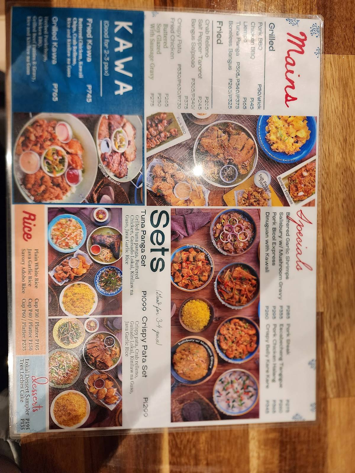 Menu at KUBU Restaurant + Bar, Cebu City