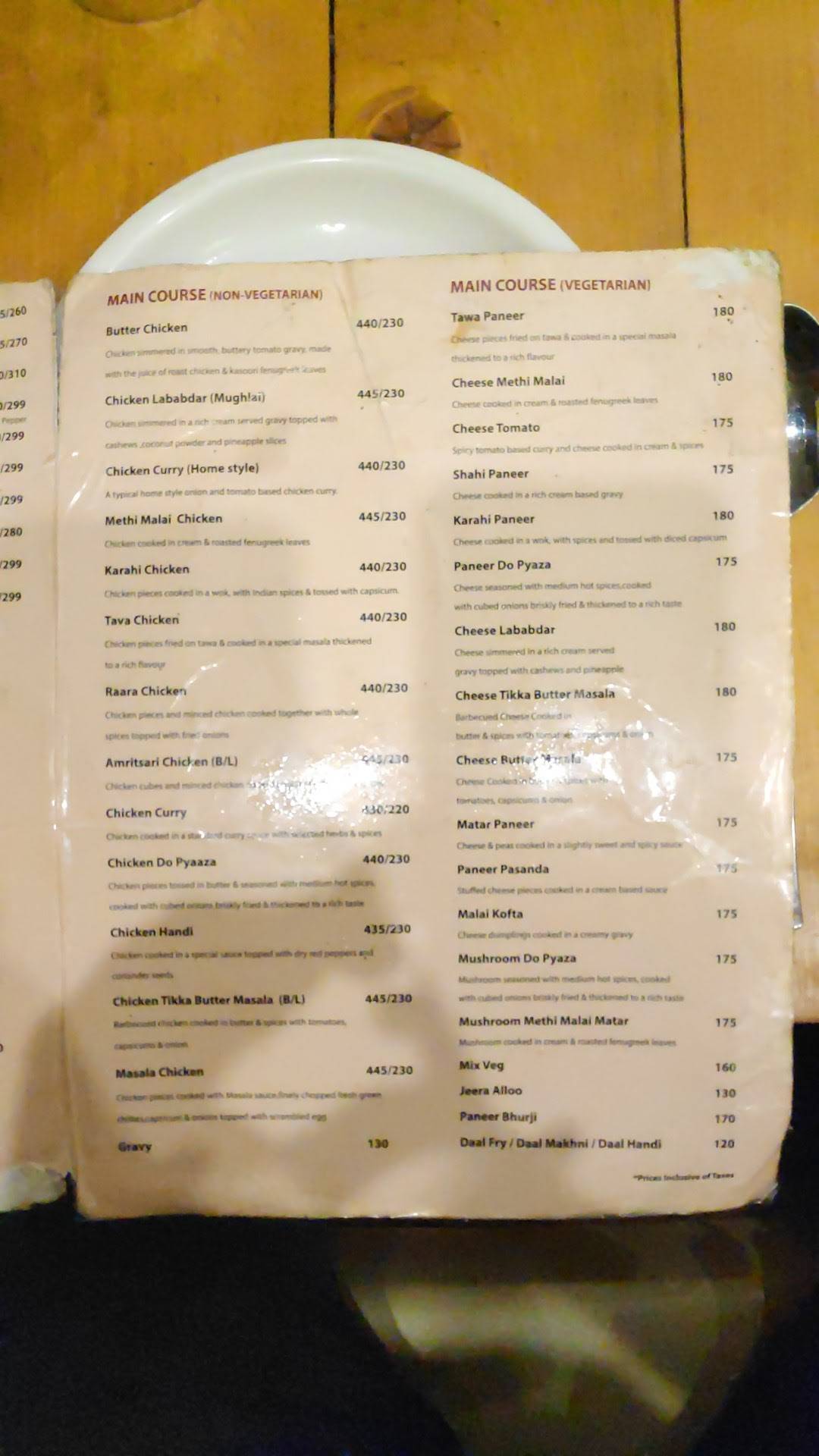 Menu at Kababchi, Patiala, 89XG+H7G