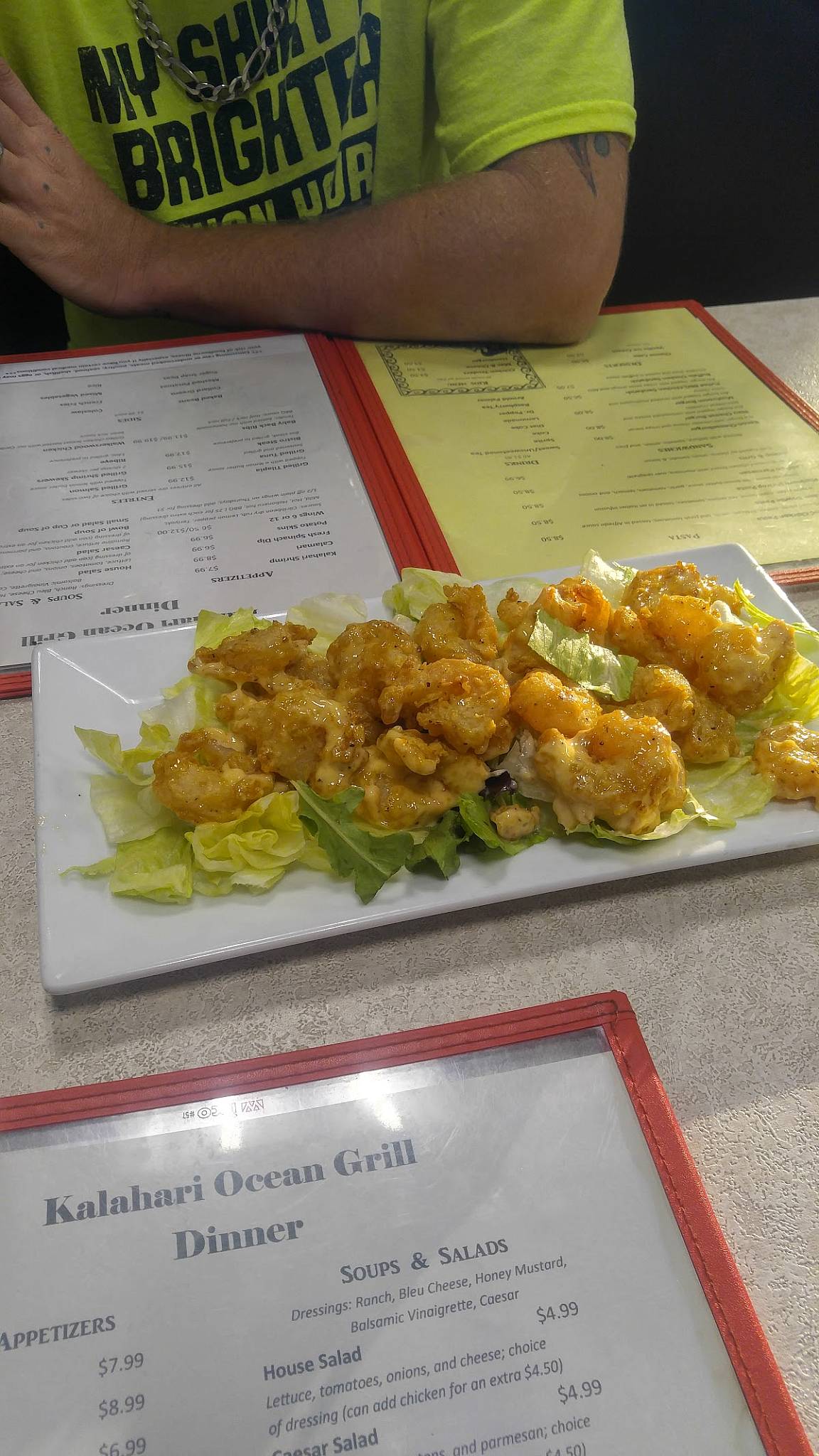 Menu at Kalahari Ocean Grill restaurant, Greer, SC-101