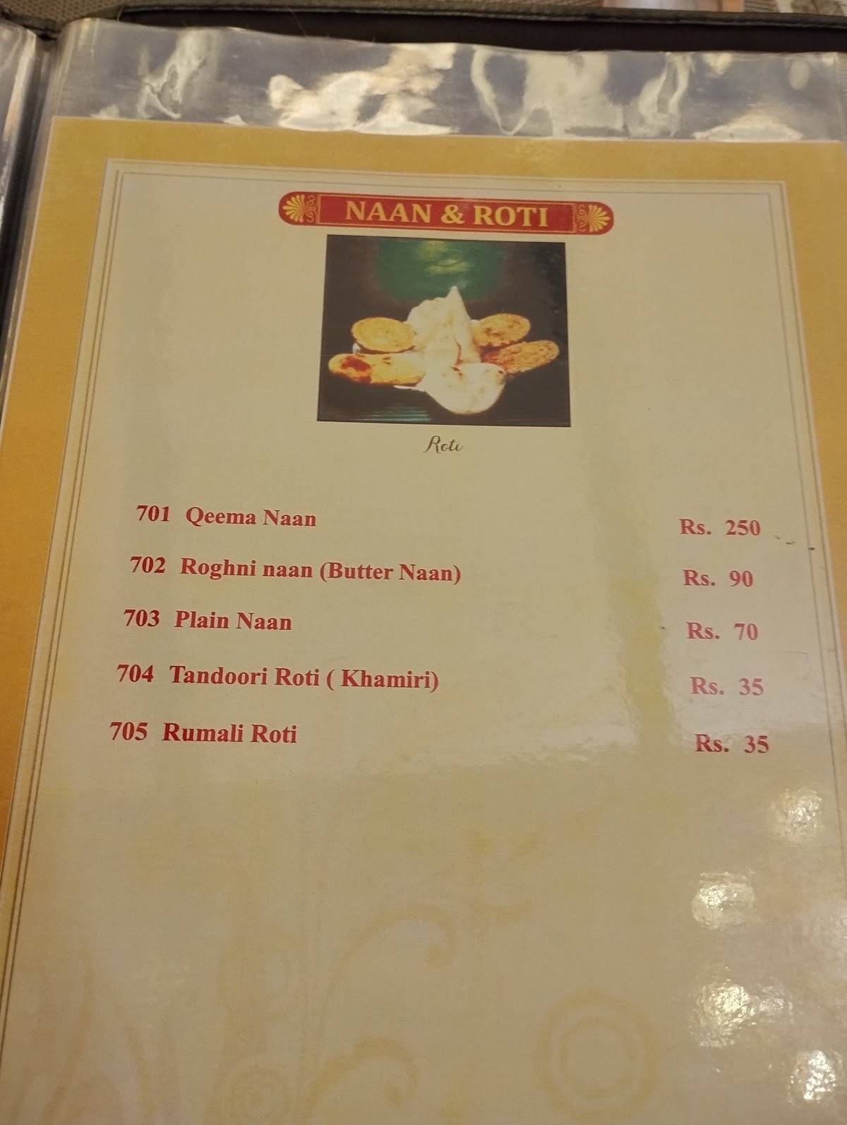 Menu at Karim's (Original from Jama Masjid Delhi 6) - Barasat, Kolkata