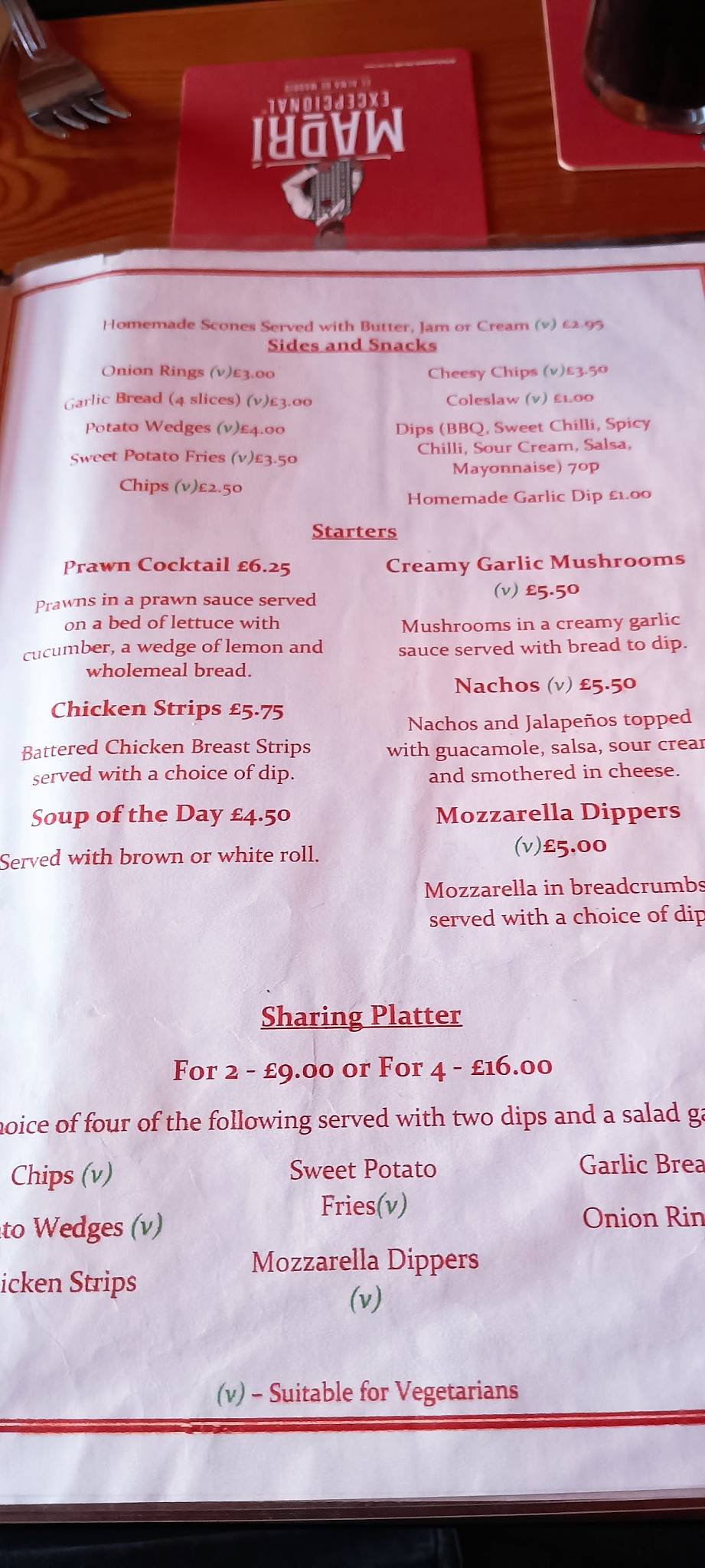 Menu at KasKane Cafe & Covells Bar, Skinningrove
