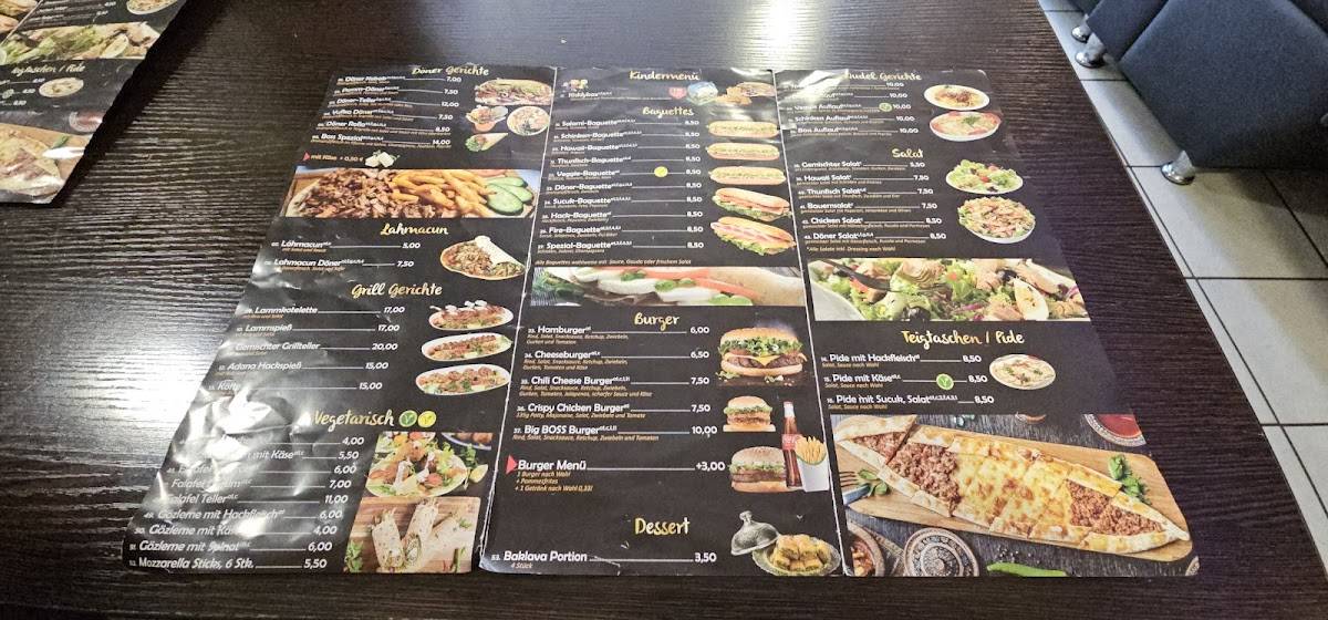 Speisekarte von Kebab Boss 23 restaurant, Cuxhaven