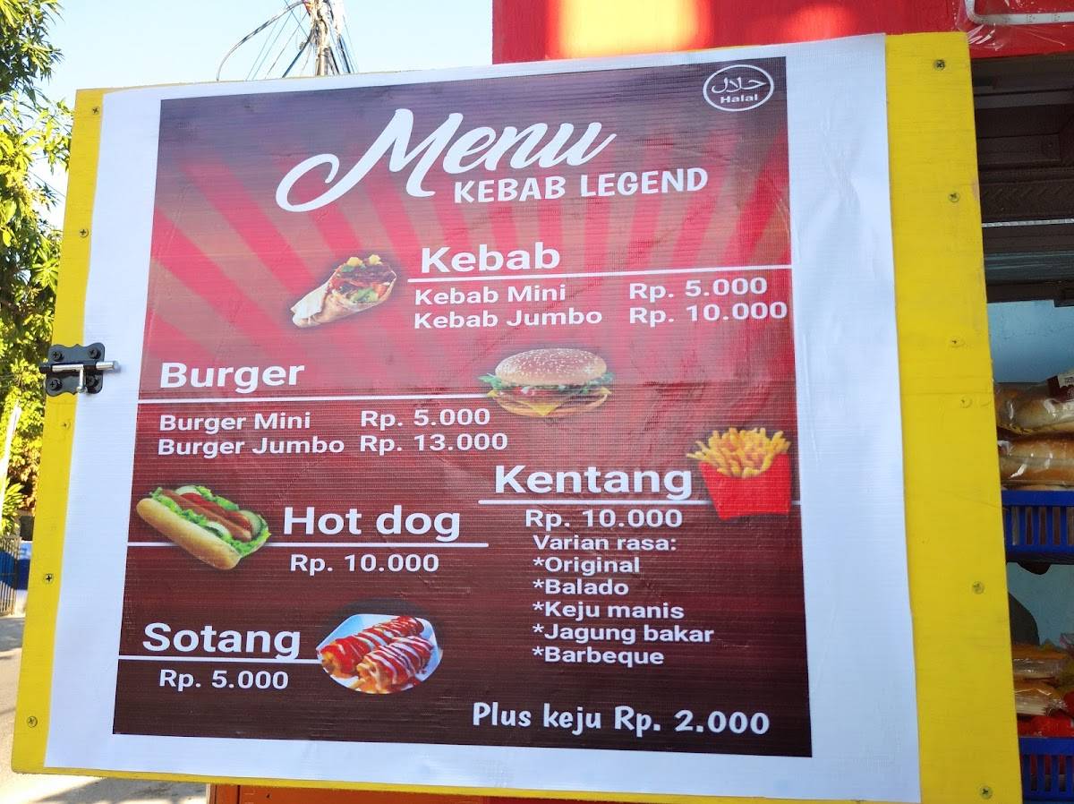 Menu at Kebab Legend, Indonesia, Jl. Cendrawasih No.39