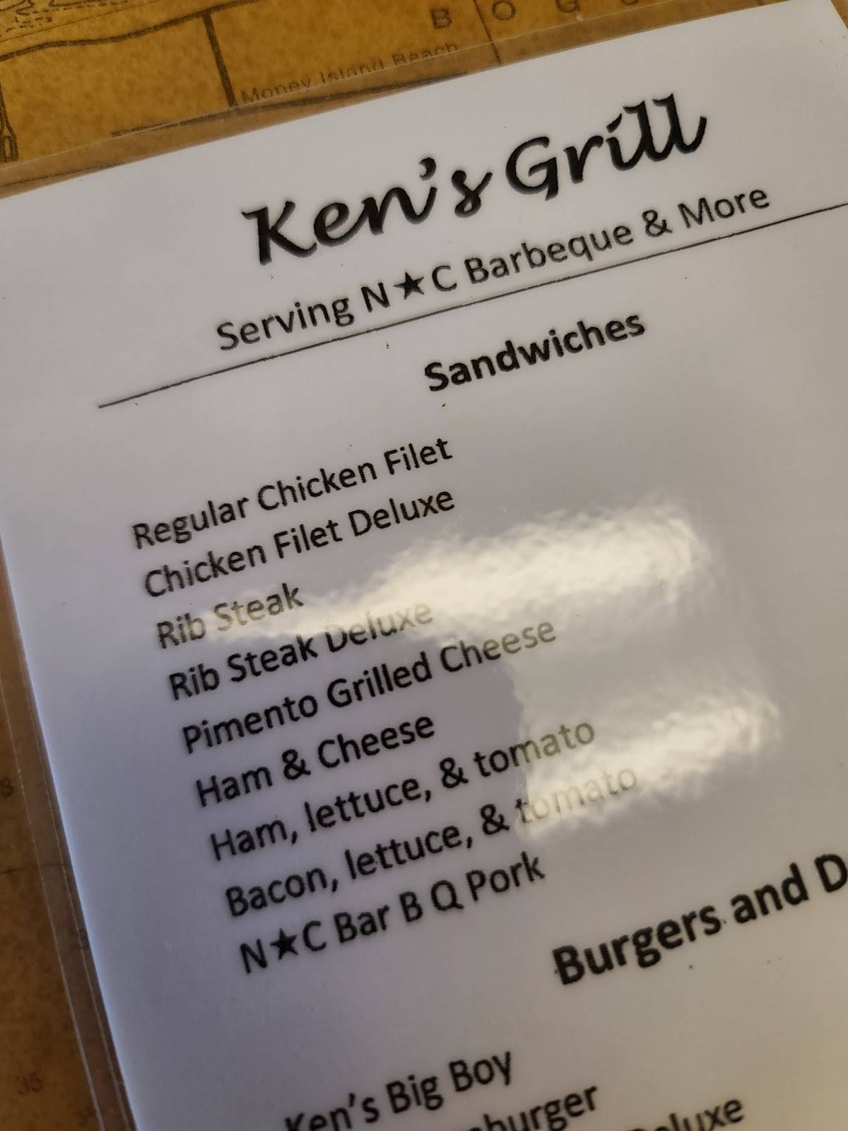 Menu at Ken's Grill & NC Barbecue, La Grange