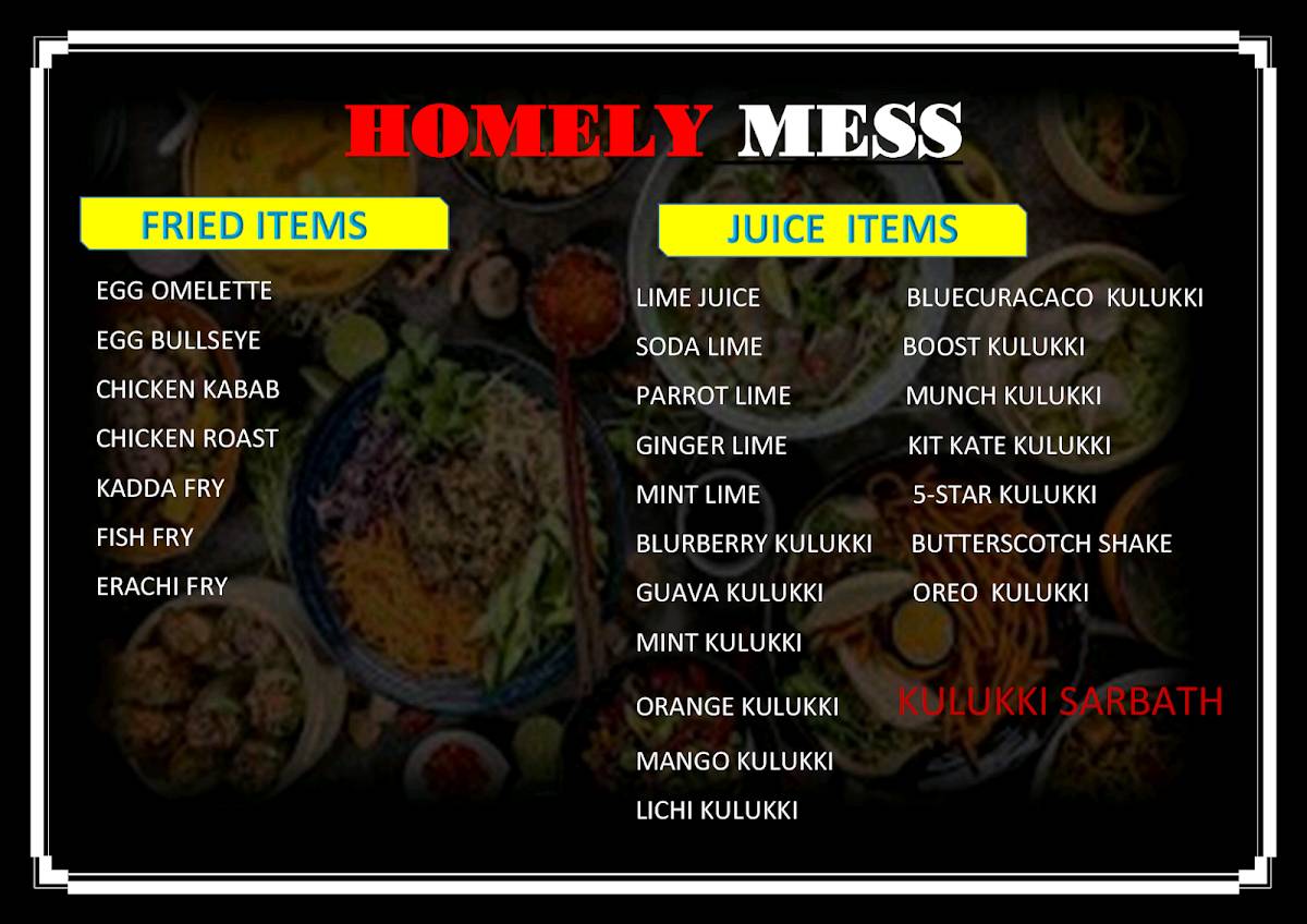 Menu at Kerala Homely Mess, Bengaluru, 34