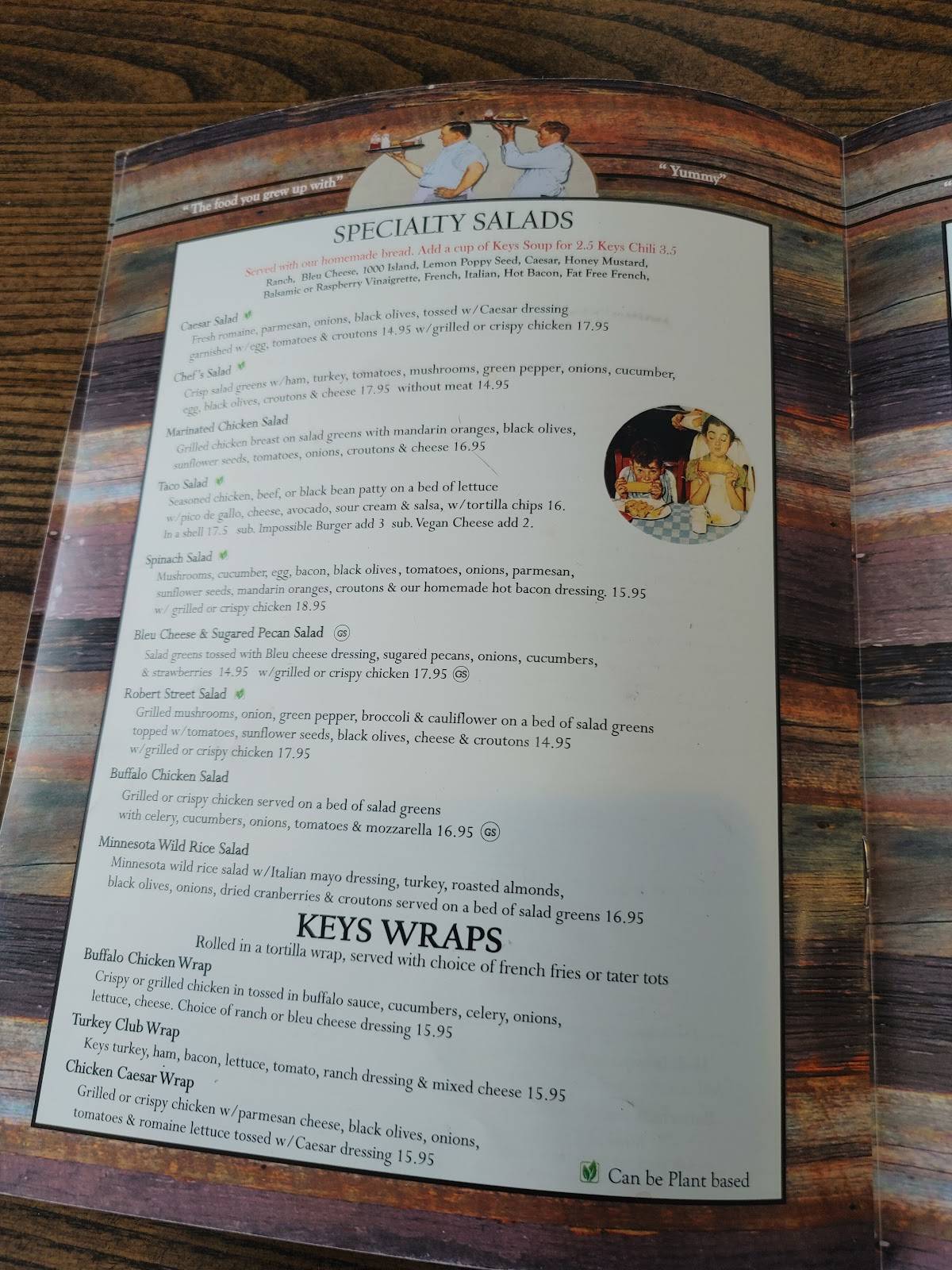 Menu at Keys Cafe & Bakery, Roseville, Lexington Ave N