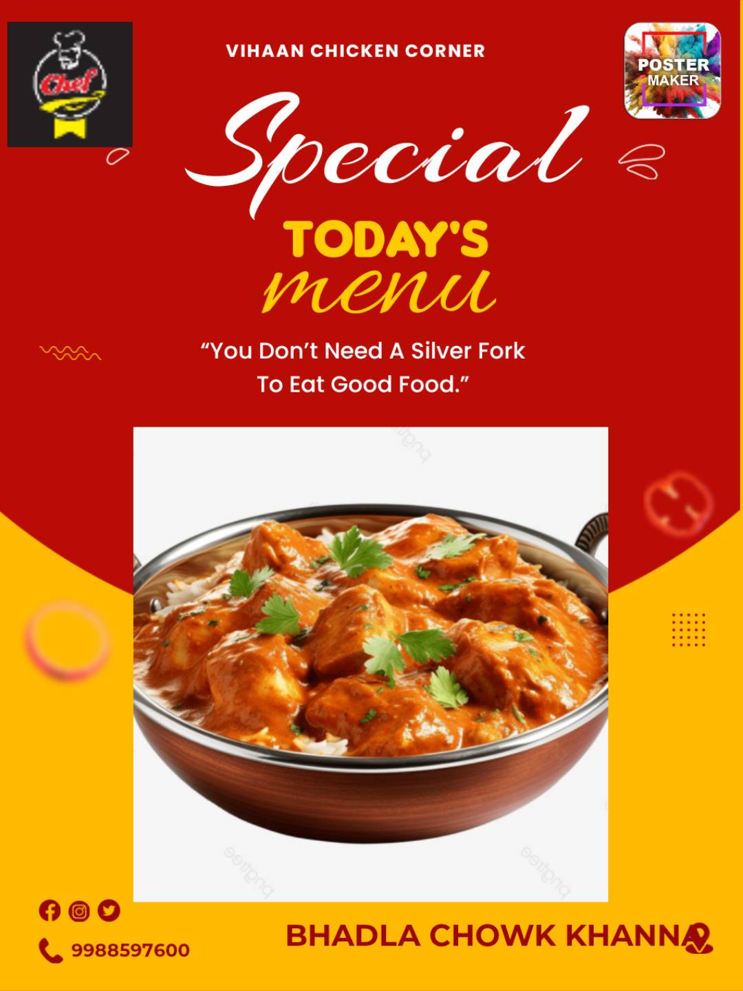 Menu at VIHAAN CHICKEN CORNER, Khanna