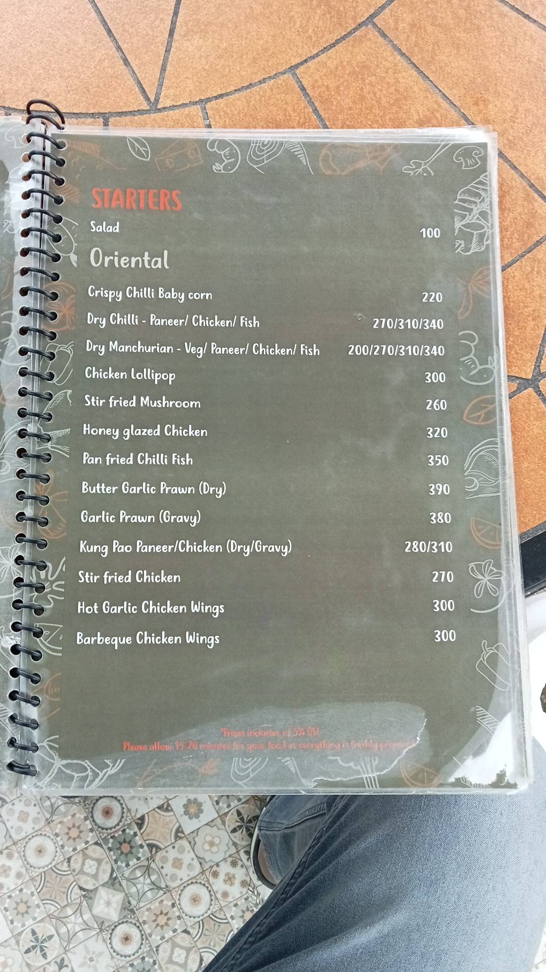 Menu at Khar Khua Dhaba, Barnagaon