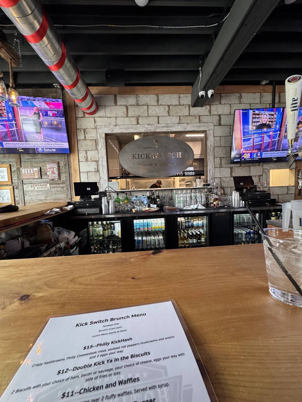 Menu at Kick Switch Bar And Grill, Okauchee Lake