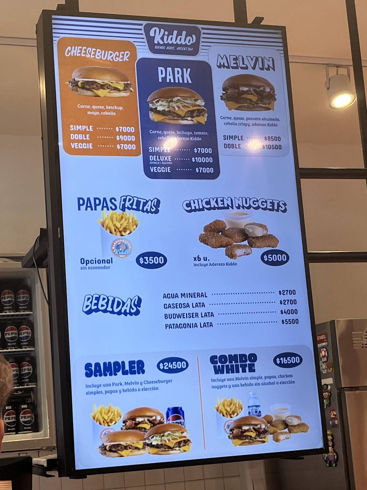 Carta del restaurante Kiddo, Buenos Aires