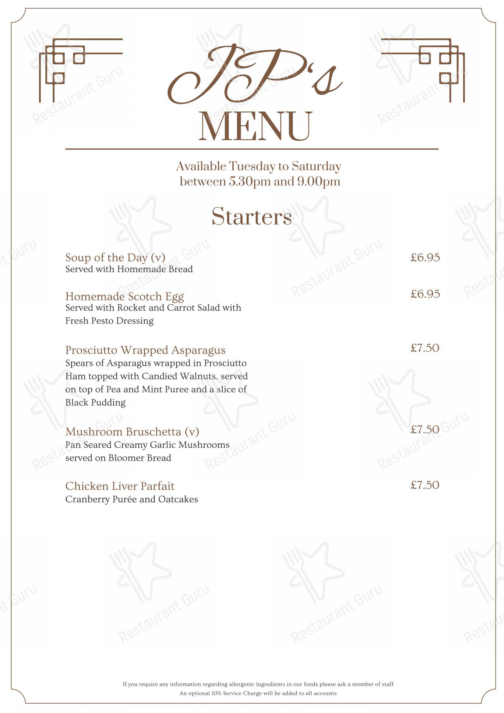 Menu at Kincraig Castle Hotel pub & bar, Invergordon