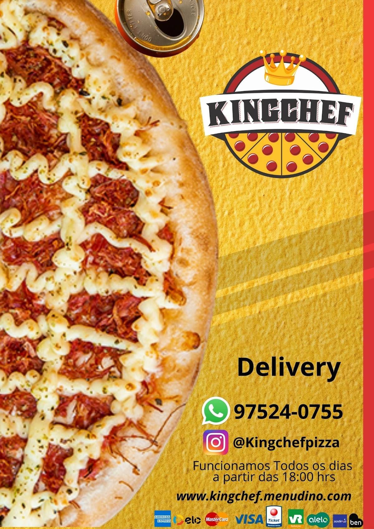 Menu at King Chef Pizza restaurant, Niterói, Av. Alm Tamandaré