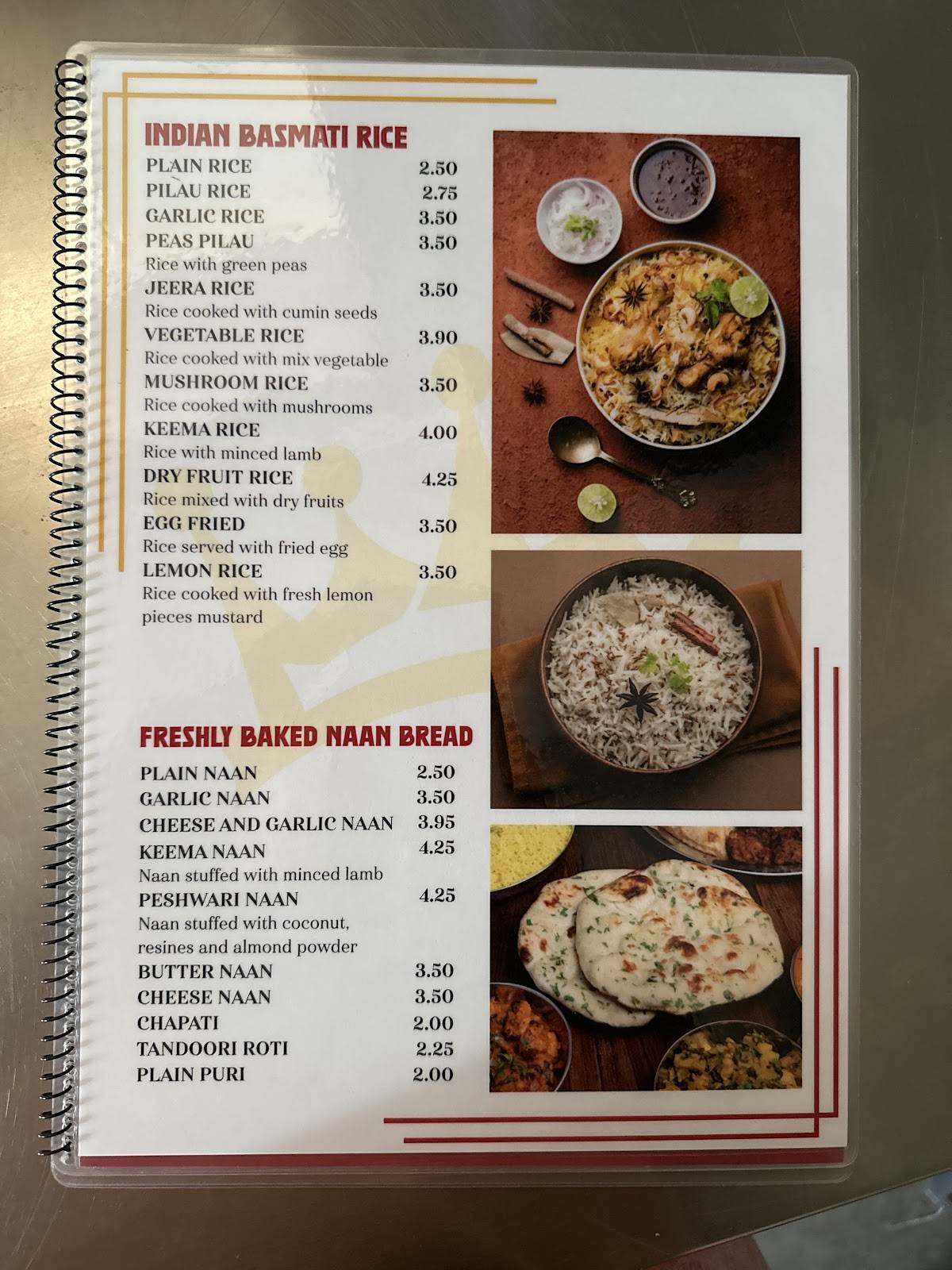Menu at King Doner Kebab Indian Tandoori, Playa Blanca