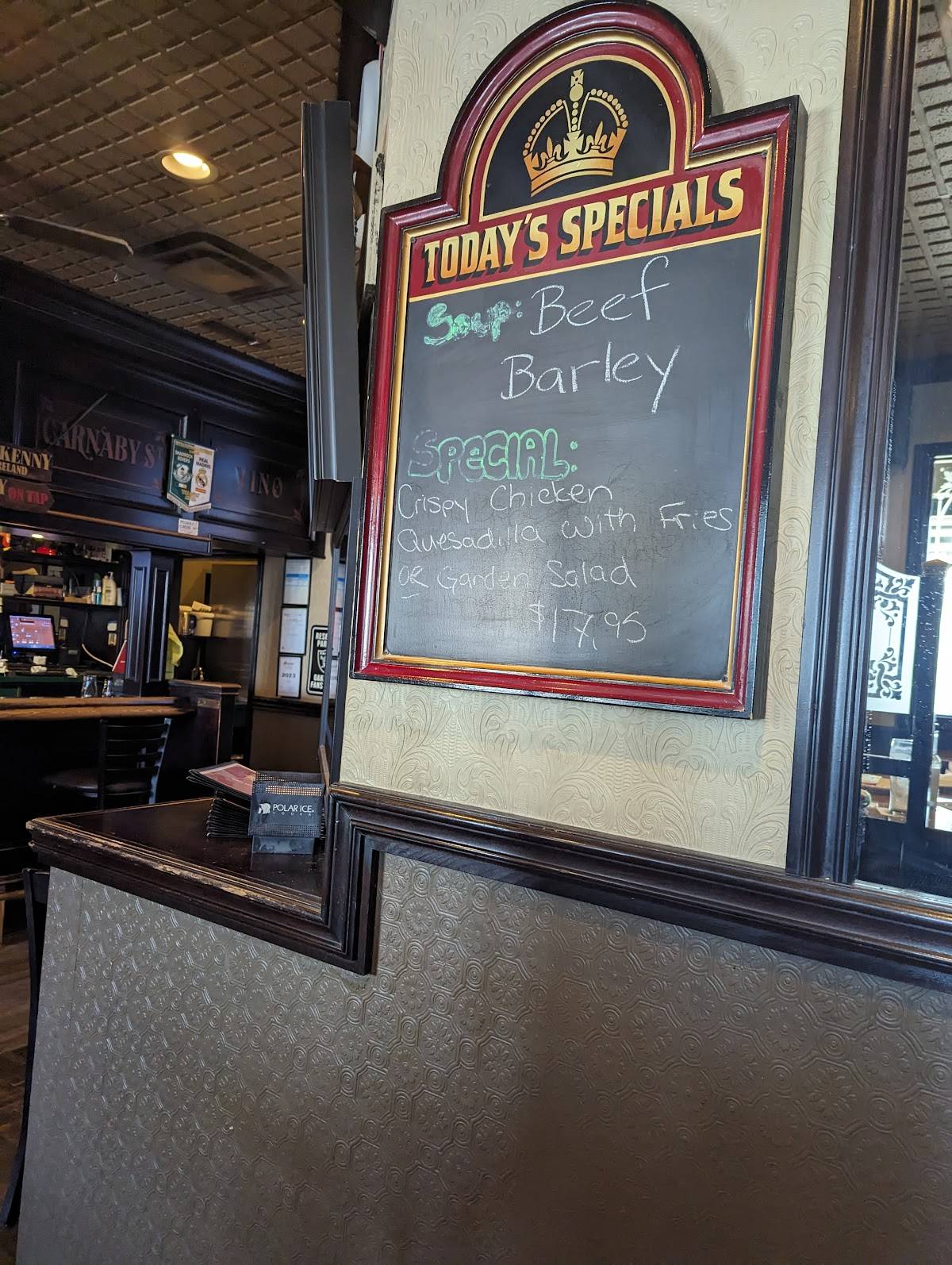 Menu at King Edward's Arms pub & bar, Markham