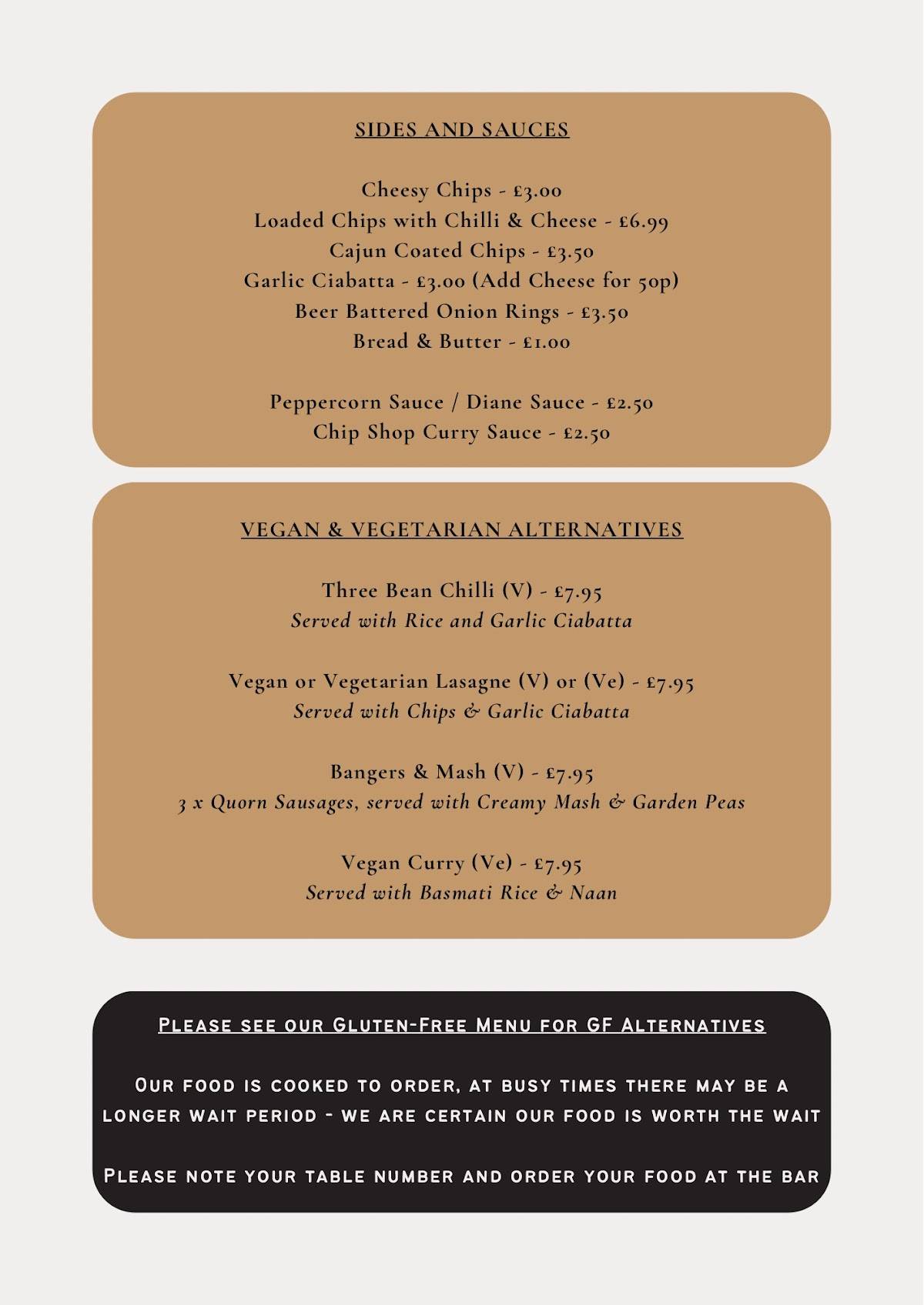 Menu at The Cottage Inn pub & bar, Kingswinford, 534 High St
