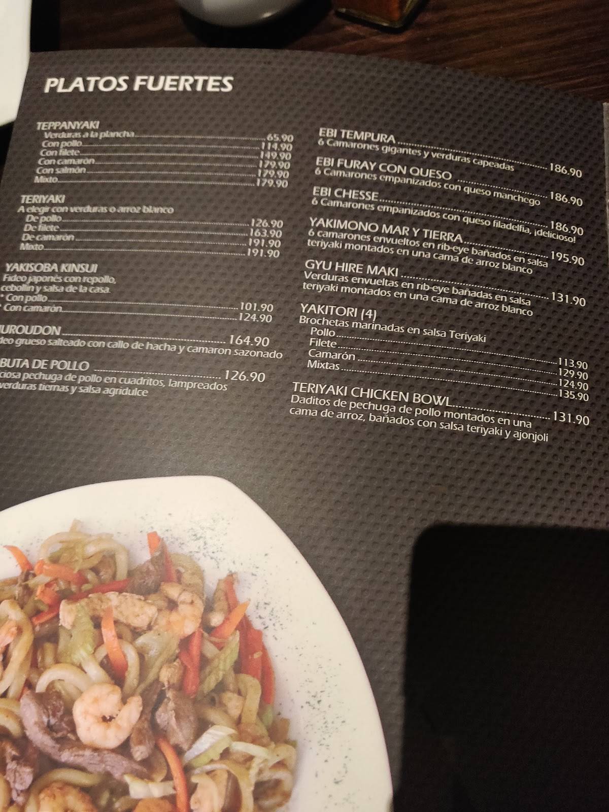 Carta del restaurante Kinsui, Ciudad Juarez, Av. Paseo Triunfo del la ...