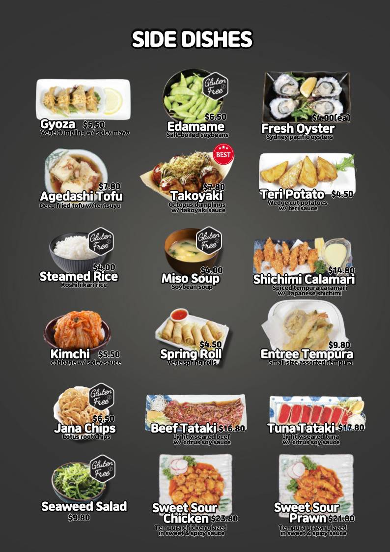 Menu at Moim Japanese Kitchen restaurant, Kirrawee