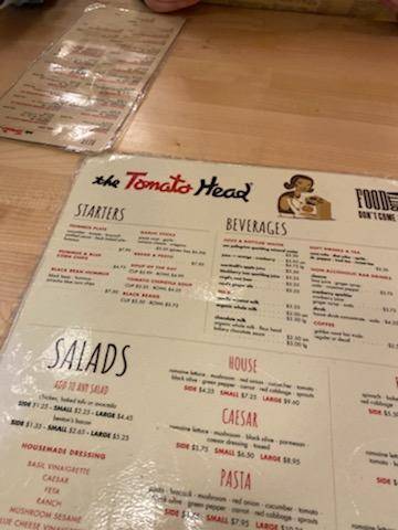 Menu at The Tomato Head pub & bar, Knoxville, 12 Market Square