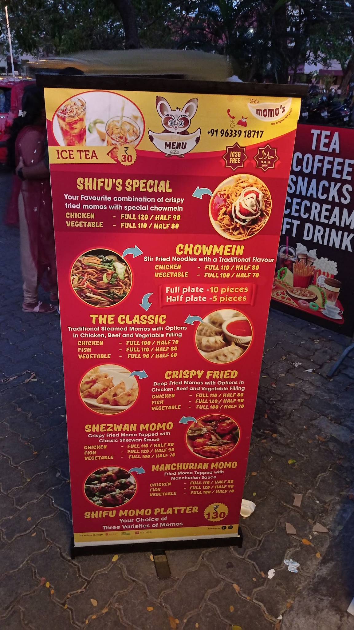 Menu at Shifu Momos, Ernakulam, GCDA Shopping Complex