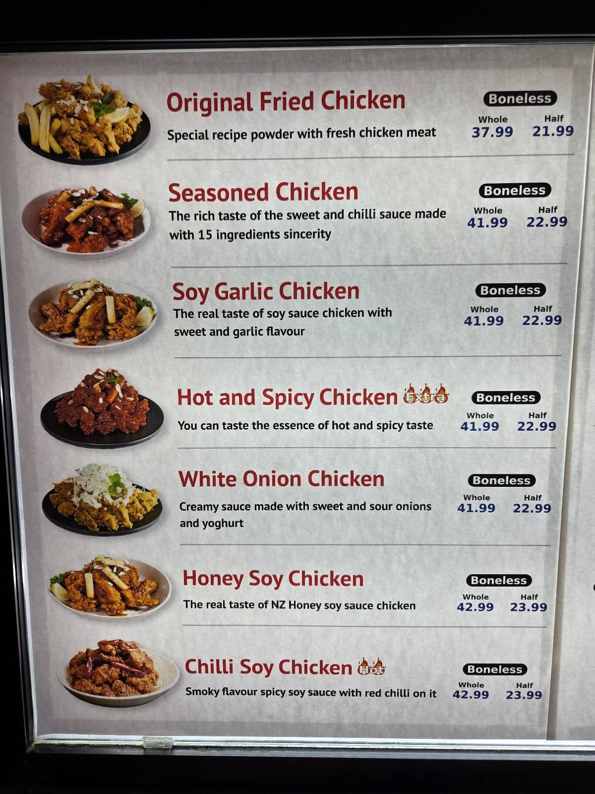 Menu at Kokodak Chicken - Ormiston restaurant, Auckland
