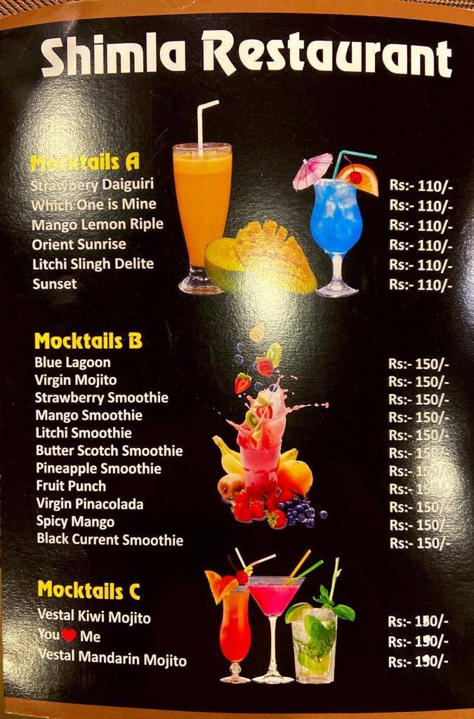 Menu at Shimla Biryani Chinar Park, Kolkata