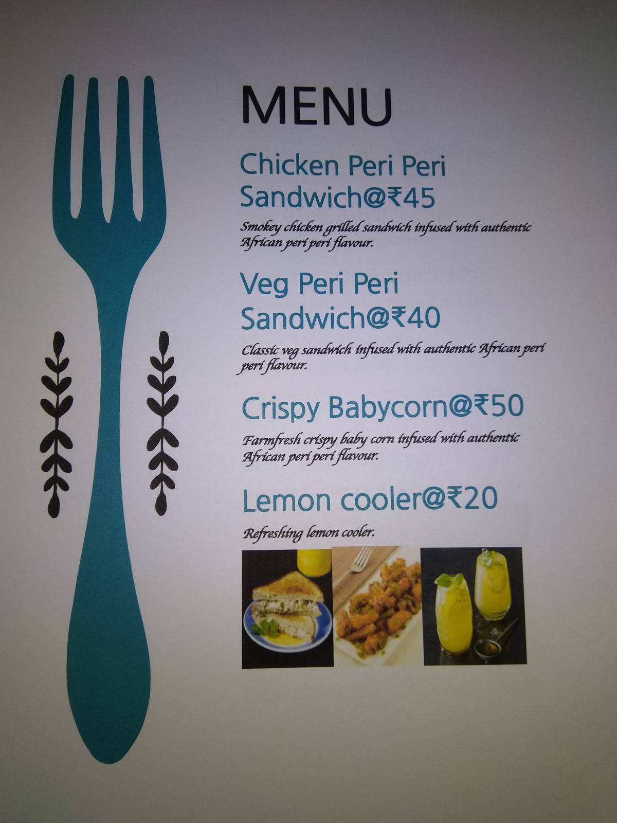 Menu at The Peri Peri, Kolkata
