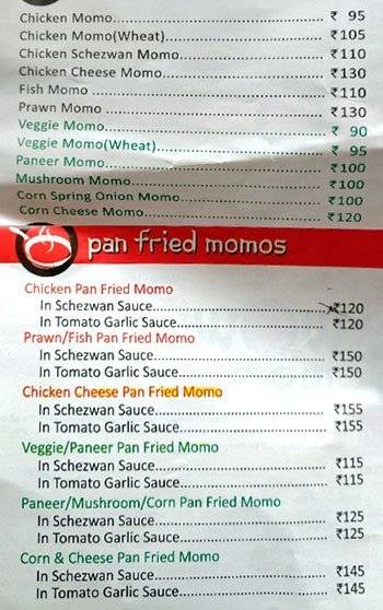 Menu at Wow! Momo, Kolkata, 3rd Floor