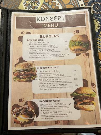 Menu at Konsept, Gubat