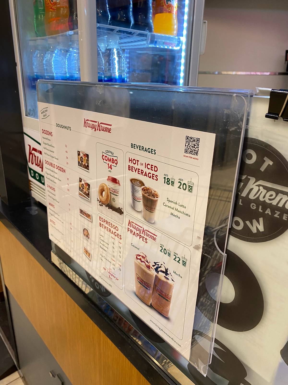 Menu at Krispy Kreme cafe, Dubai, Al Ghurair Centre