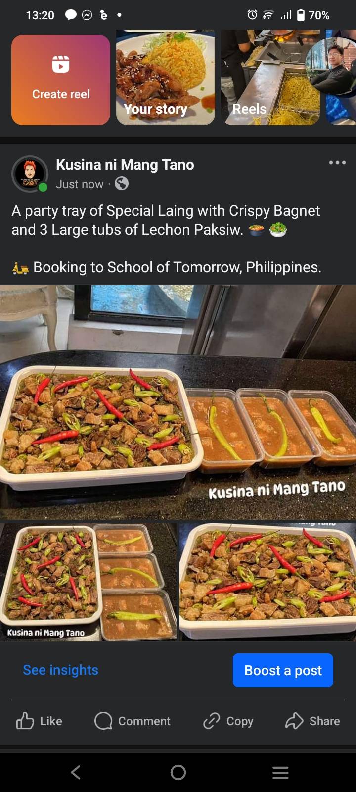 Menu at Kusina ni Mang Tano restaurant, Parañaque