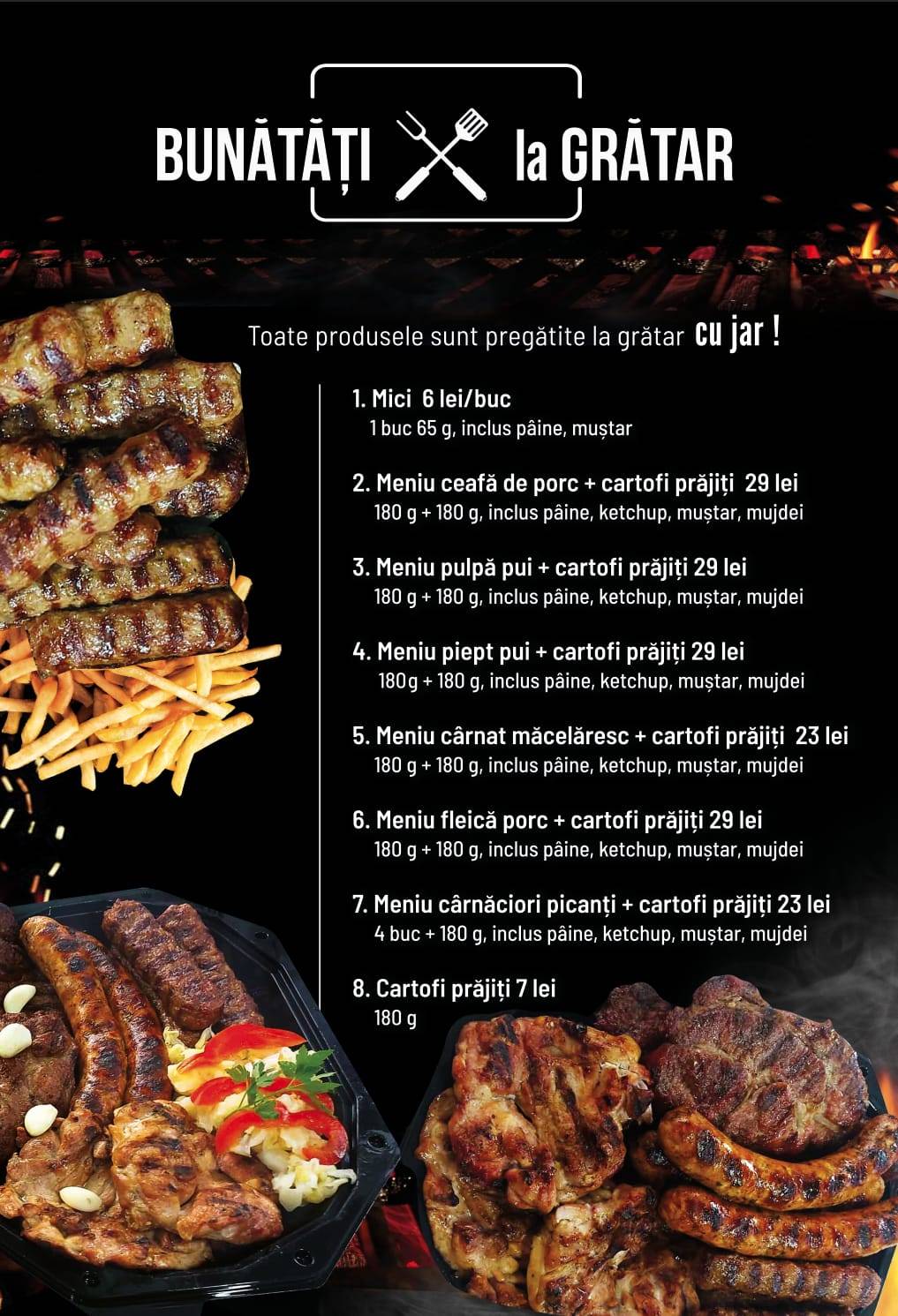 Menu au LA MICI IN PIATA DACIA, Brașov