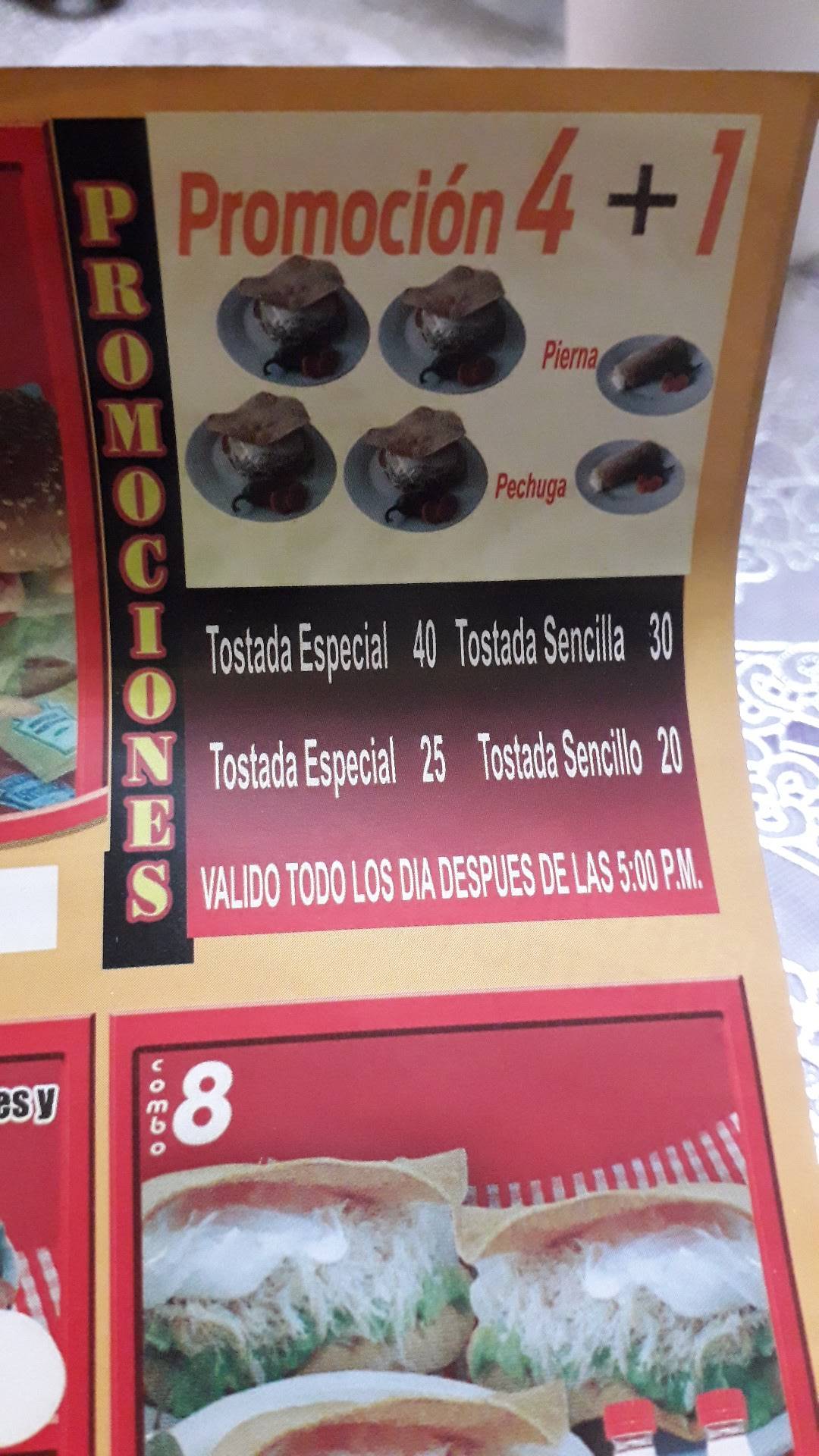 Carta del restaurante LA SIBERIA, Monterrey, 18 del Marzo 3007