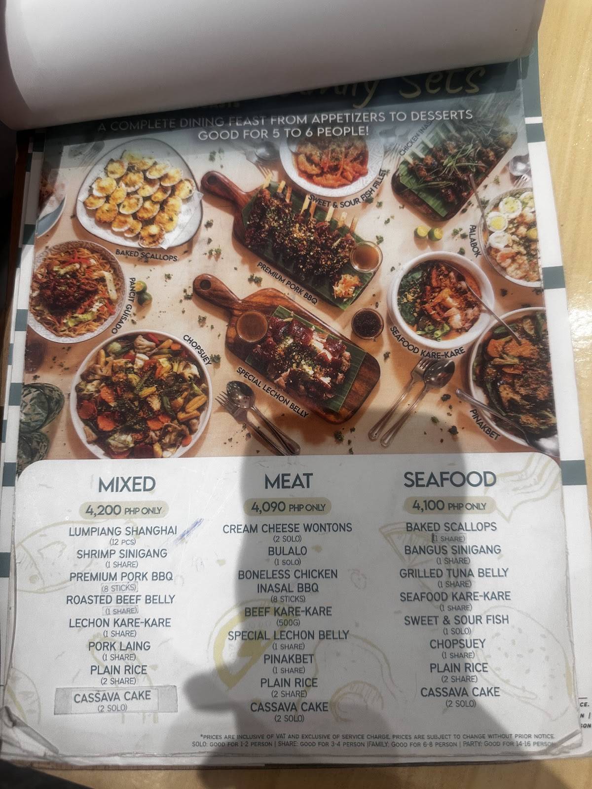 Menu at LASA BBQ - SM BF Parañaque, Parañaque