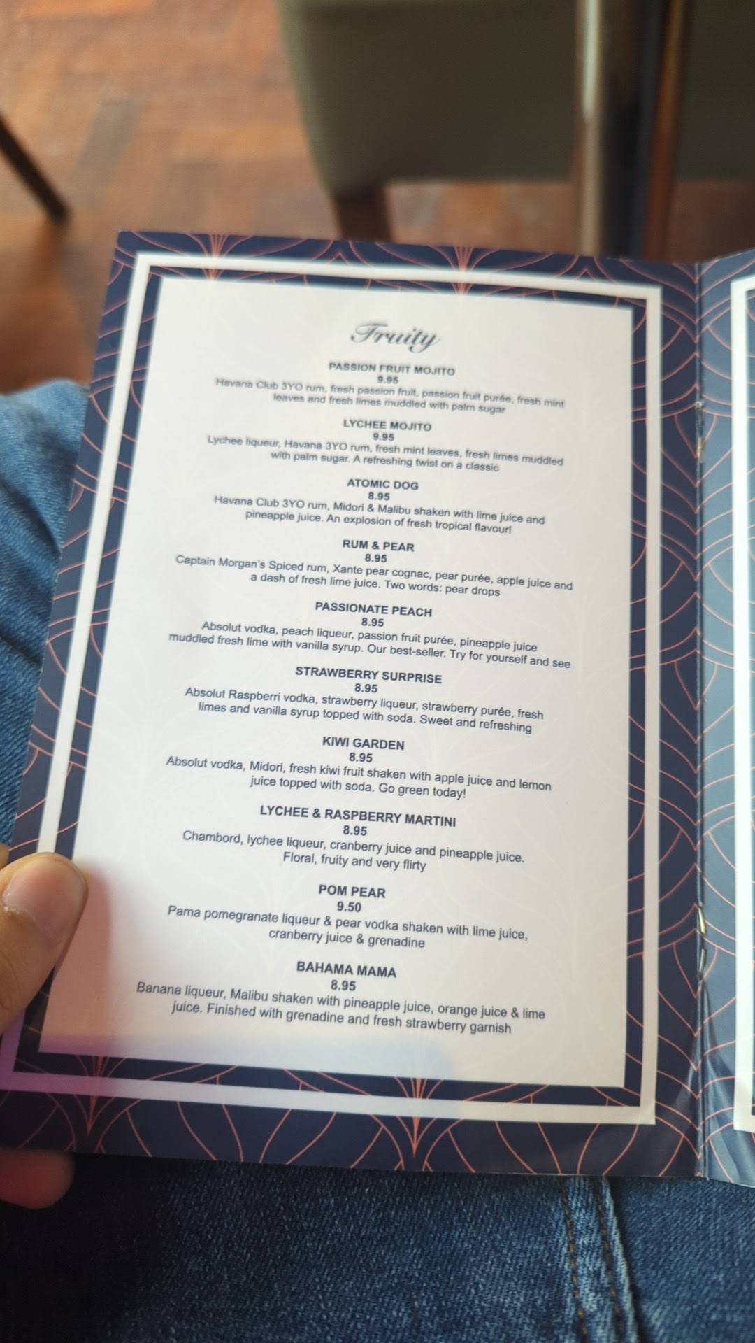 Menu at LJ - Love Jericho Cocktail Bar, Oxford