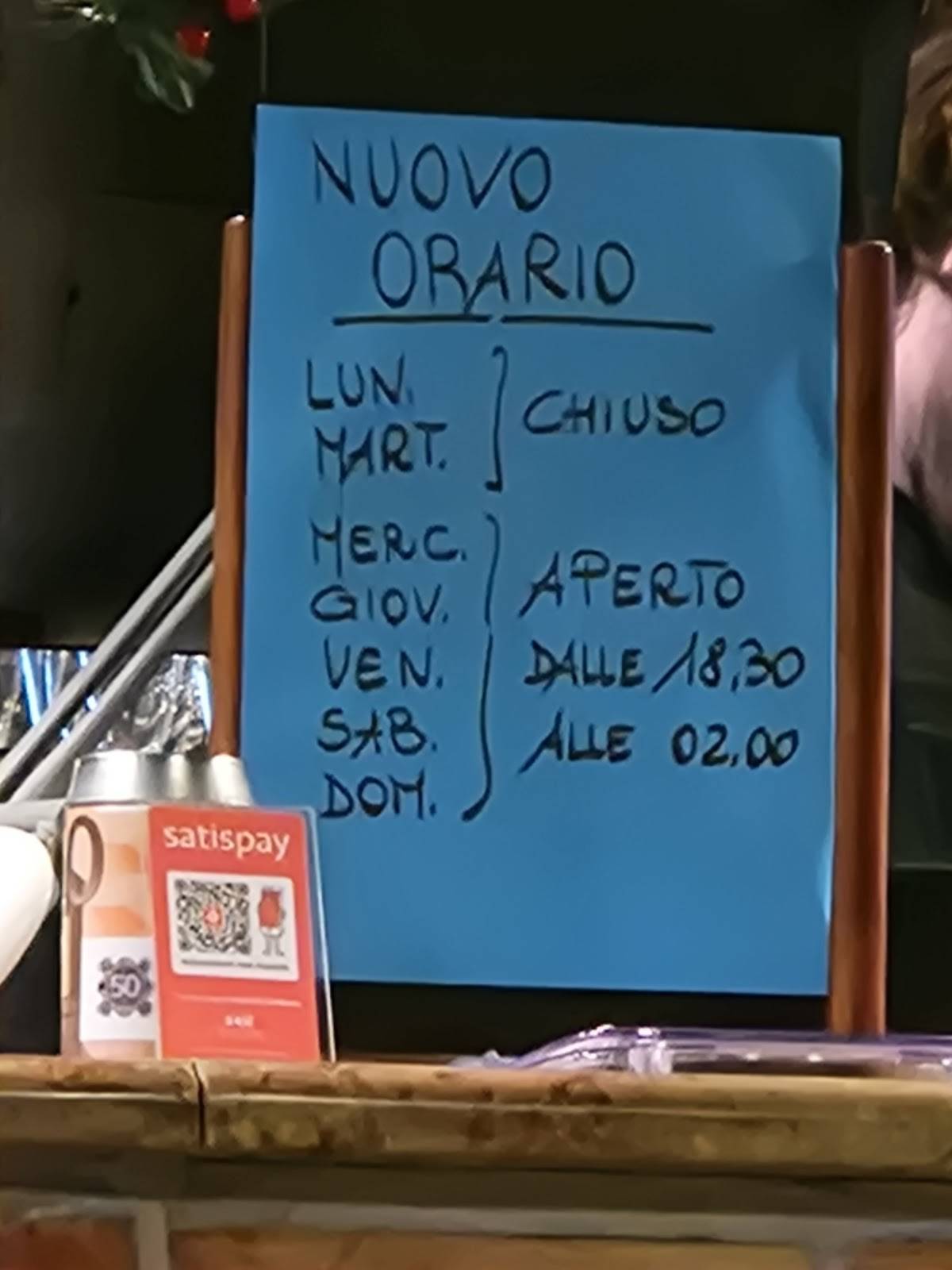 Menu at La Birroteca 2, Turin