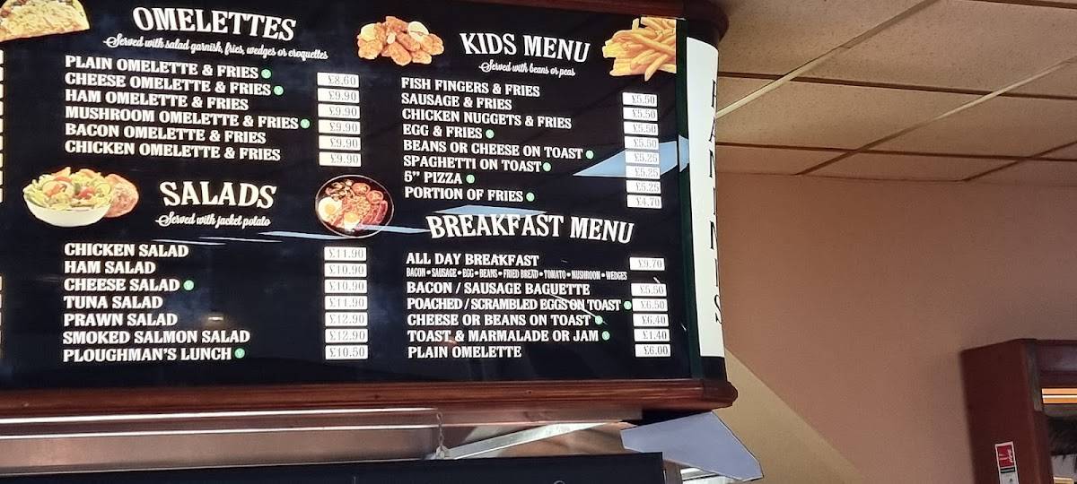 Menu at Café La Continental Bar, Great Yarmouth