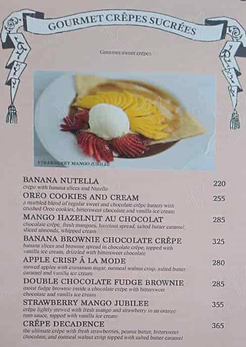 Menu at La Creperie - White Plains restaurant, Quezon City, 14 ...