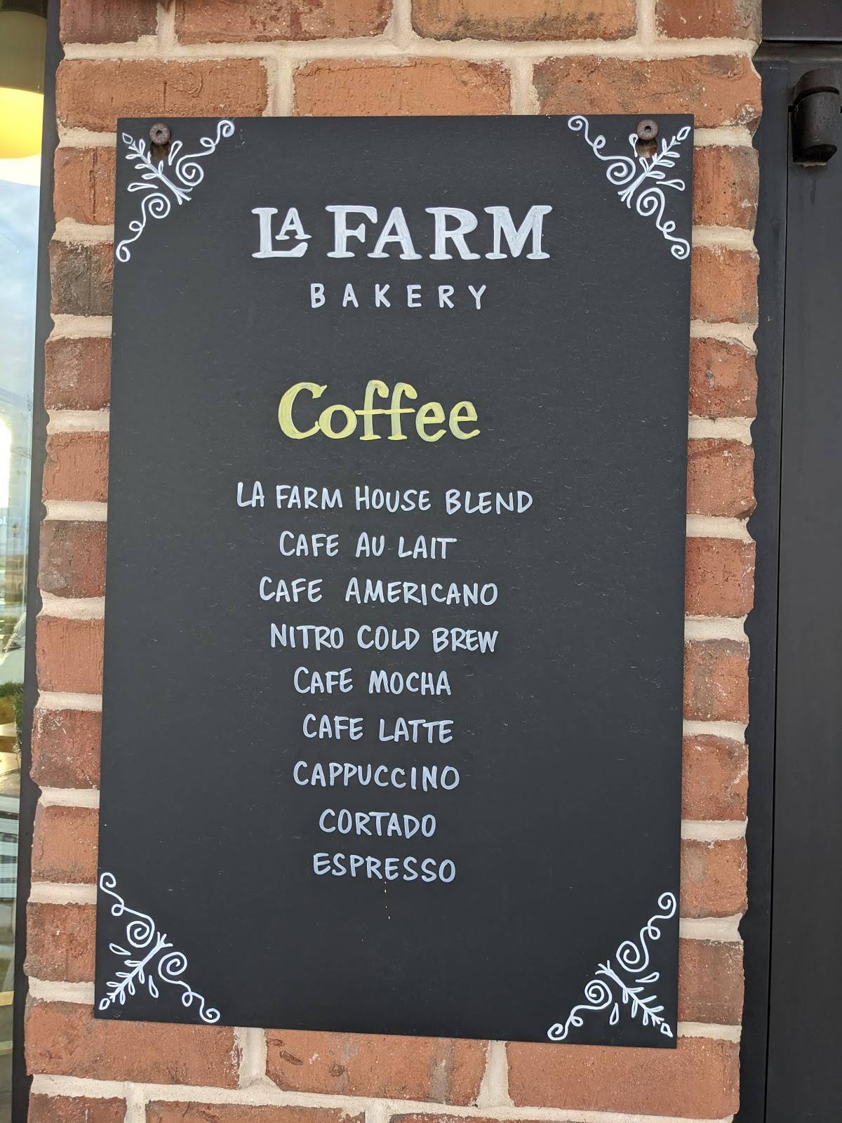 Menu at La Farm Bakery, Cary, Arco St