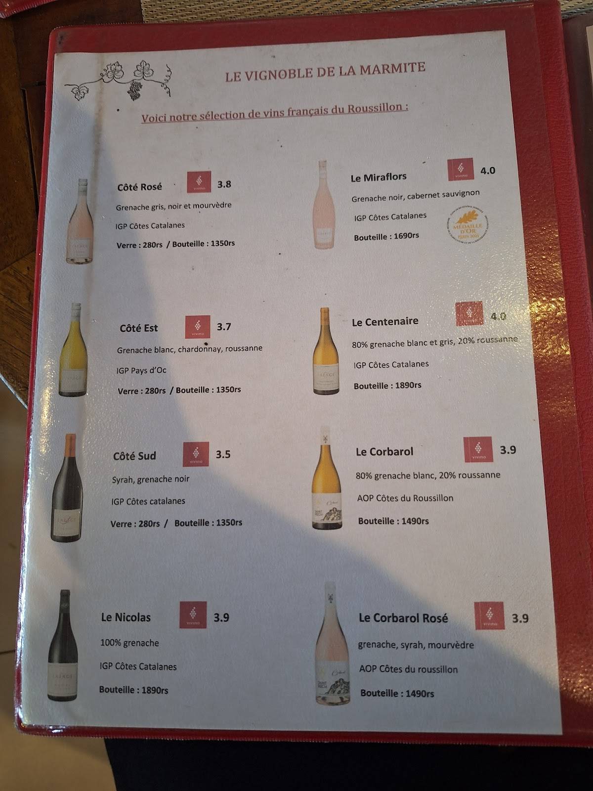 Menu at La Marmite Mauricienne-Flic en Flac-Restaurant, Flic en Flac
