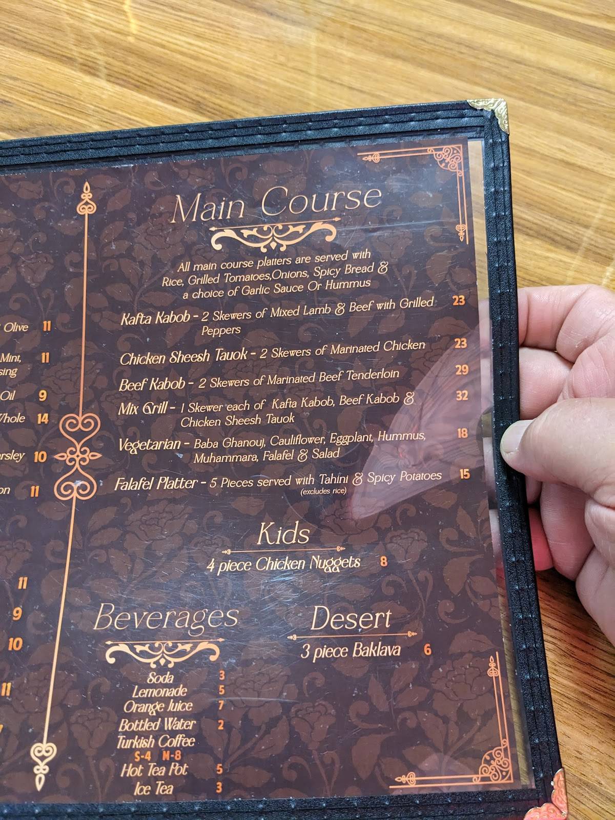 Menu at La Roche Lebanese Cuisine restaurant, Memphis
