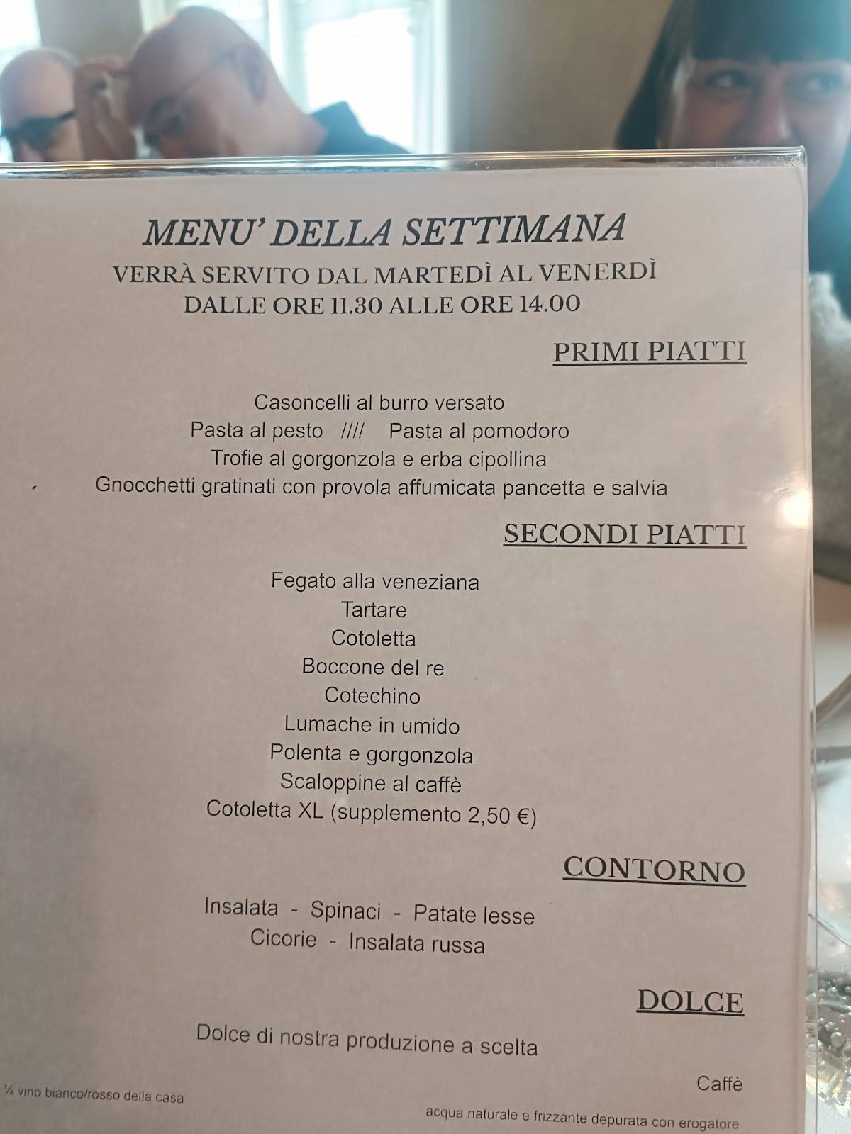 Menu da La Sesta di Orizio Graziella ristorante, Longhena, Via 24 Maggio