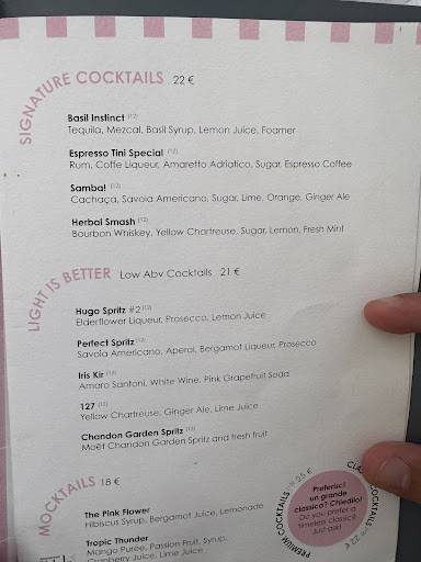 Menu da La Terrazza Rooftop Bar, Firenze