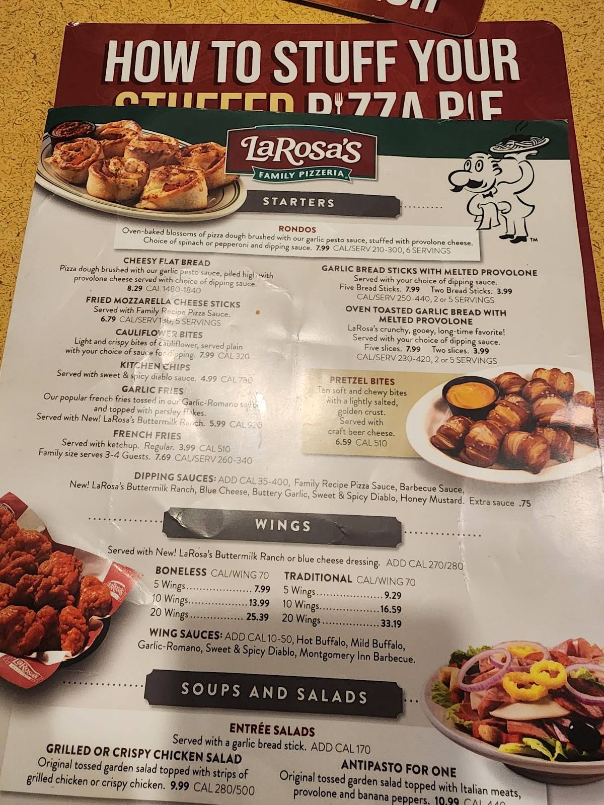 Menu at LaRosa's Pizza Eastgate pizzeria, Cincinnati, Eastgate Blvd