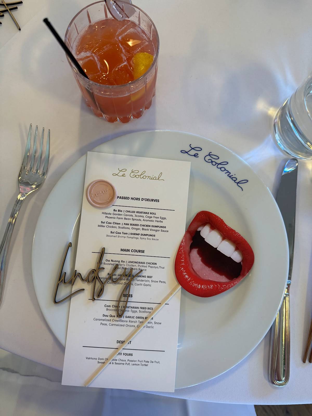 Menu at Le Colonial Lake Forest restaurant, Lake Forest