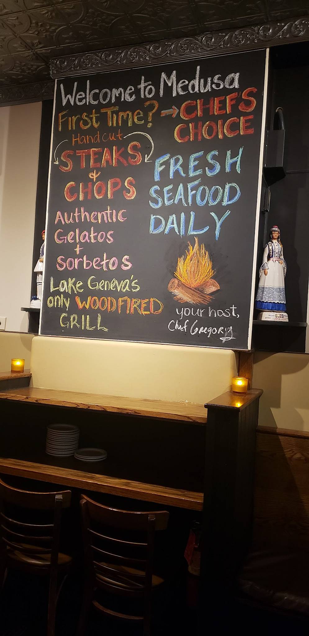 Menu at Medusa Grill & Bistro restaurant, Lake Geneva